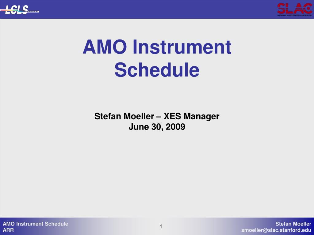 PPT - AMO Instrument Schedule PowerPoint Presentation, free download ...