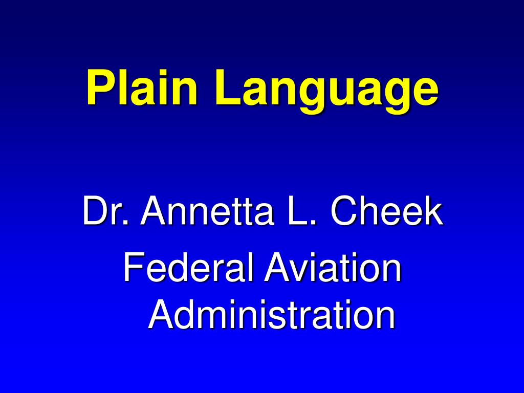 PPT - Plain Language PowerPoint Presentation, free download - ID:68044