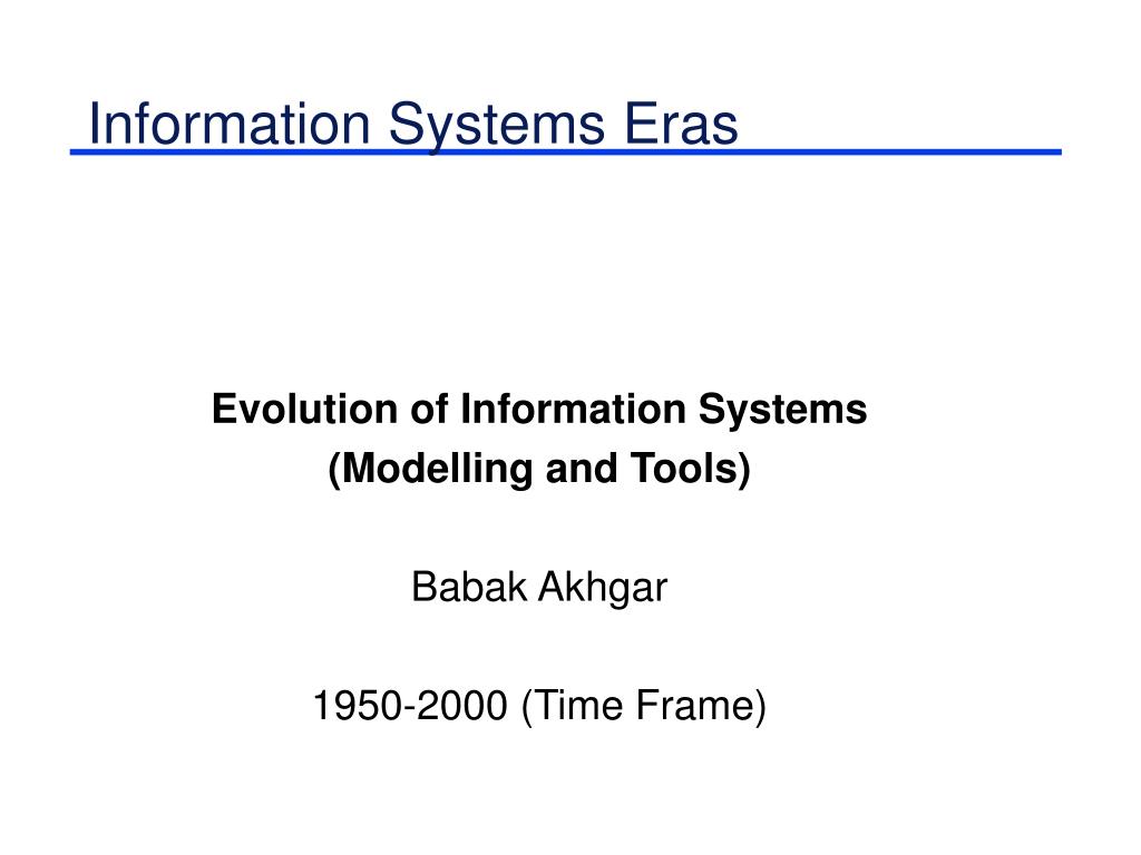 PPT - Information Systems Eras PowerPoint Presentation, free download ...