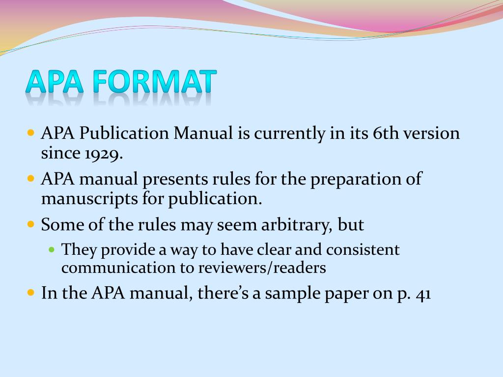 PPT - APA Format PowerPoint Presentation, free download - ID:684853