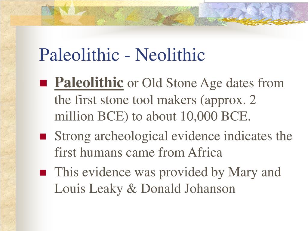 PPT - Paleolithic - Neolithic PowerPoint Presentation, free download ...