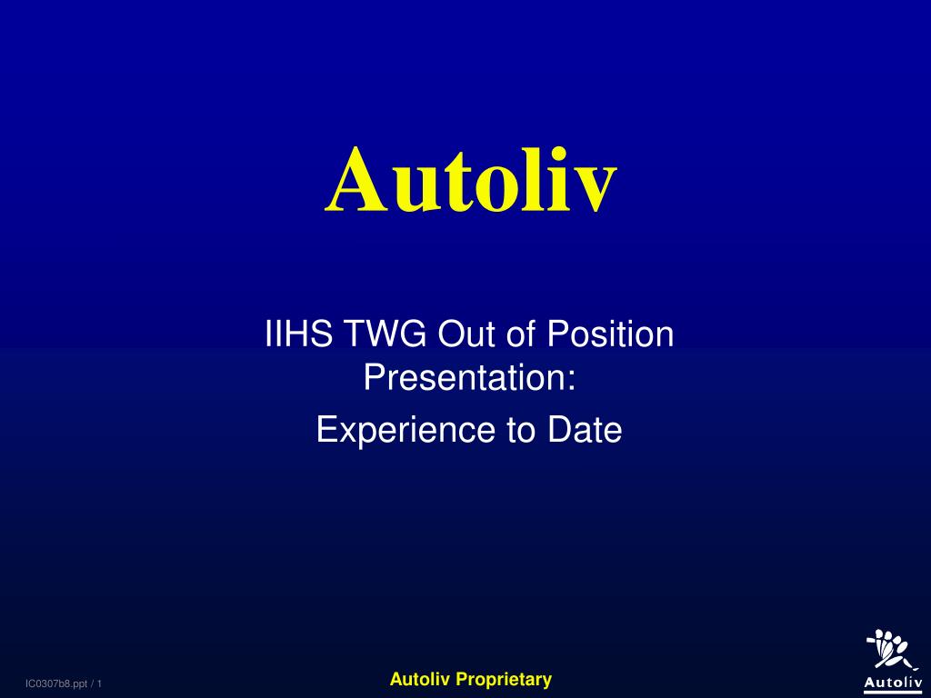PPT - Autoliv PowerPoint Presentation, free download - ID:685276