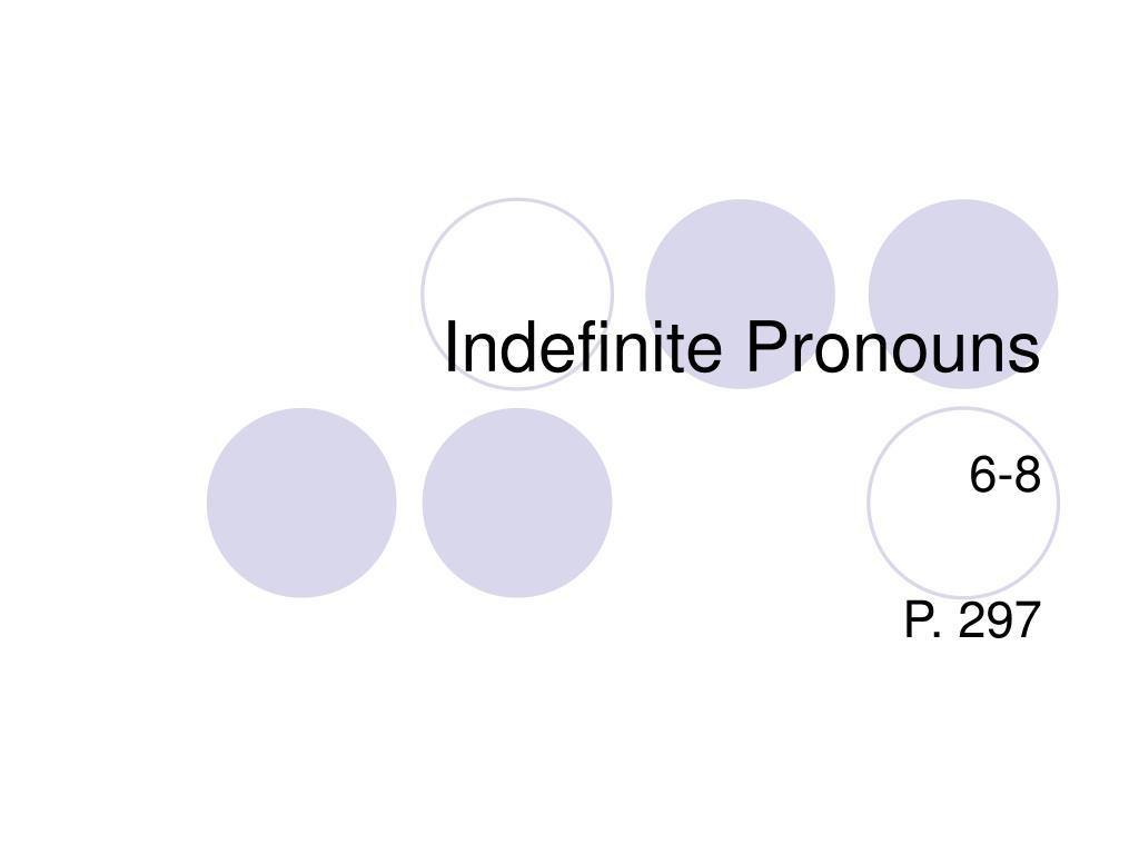 PPT - Indefinite Pronouns PowerPoint Presentation, free download - ID ...