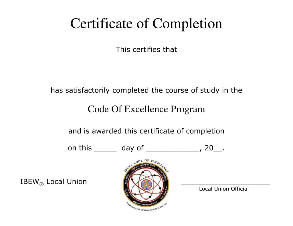 PPT - Certificate of Completion PowerPoint Presentation, free download ...