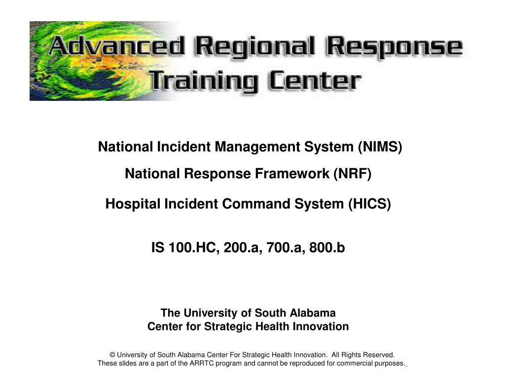 PPT - National Incident Management System (NIMS) National Response ...