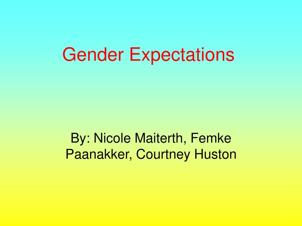 PPT - Gender Expectations PowerPoint Presentation, free download - ID ...