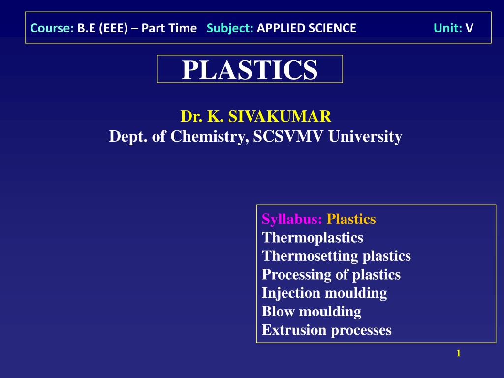 PPT - PLASTICS PowerPoint Presentation, free download - ID:686505