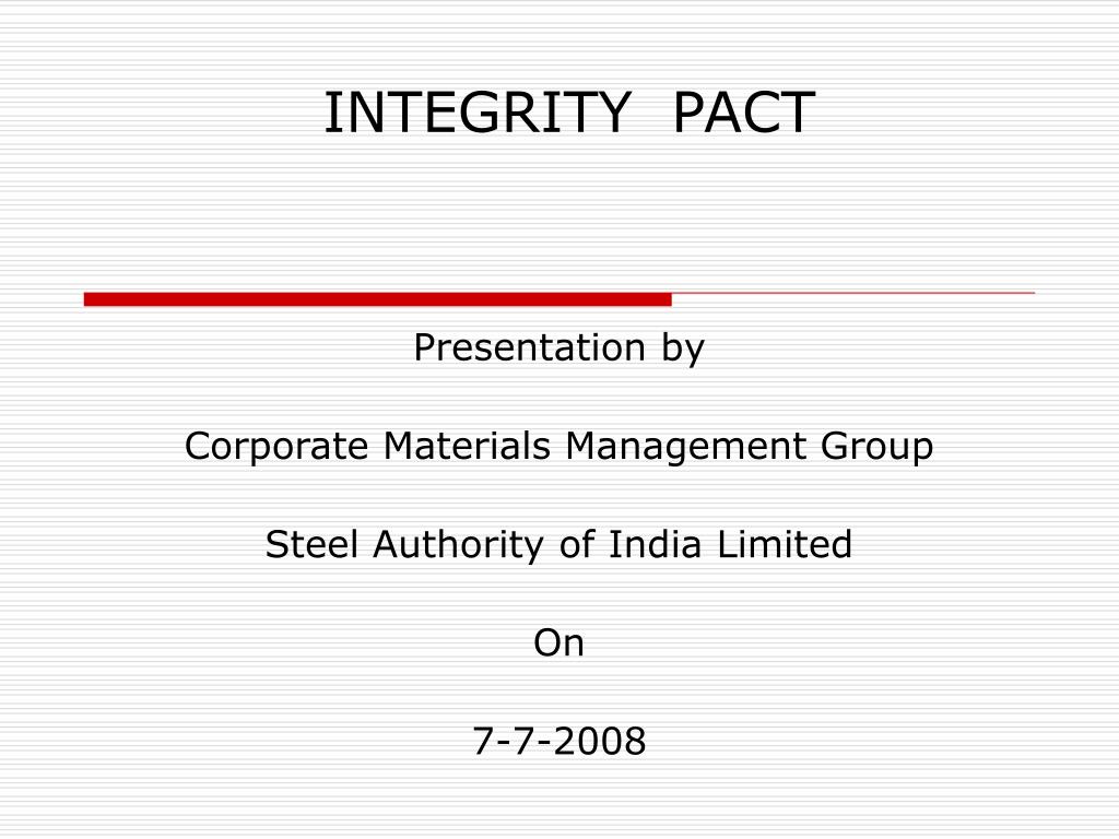 PPT - INTEGRITY PACT PowerPoint Presentation, free download - ID:687275