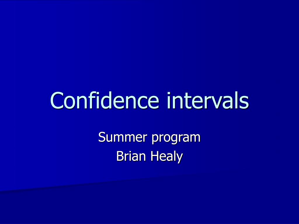 PPT - Confidence intervals PowerPoint Presentation, free download - ID ...