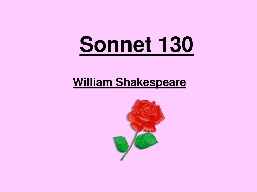 PPT - Sonnet 130 PowerPoint Presentation, free download - ID:690779