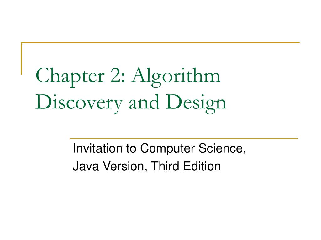 PPT - Chapter 2: Algorithm Discovery and Design PowerPoint Presentation - ID:691137