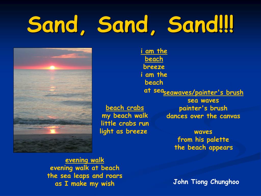 PPT - Sand, Sand, Sand!!! PowerPoint Presentation, free download - ID ...