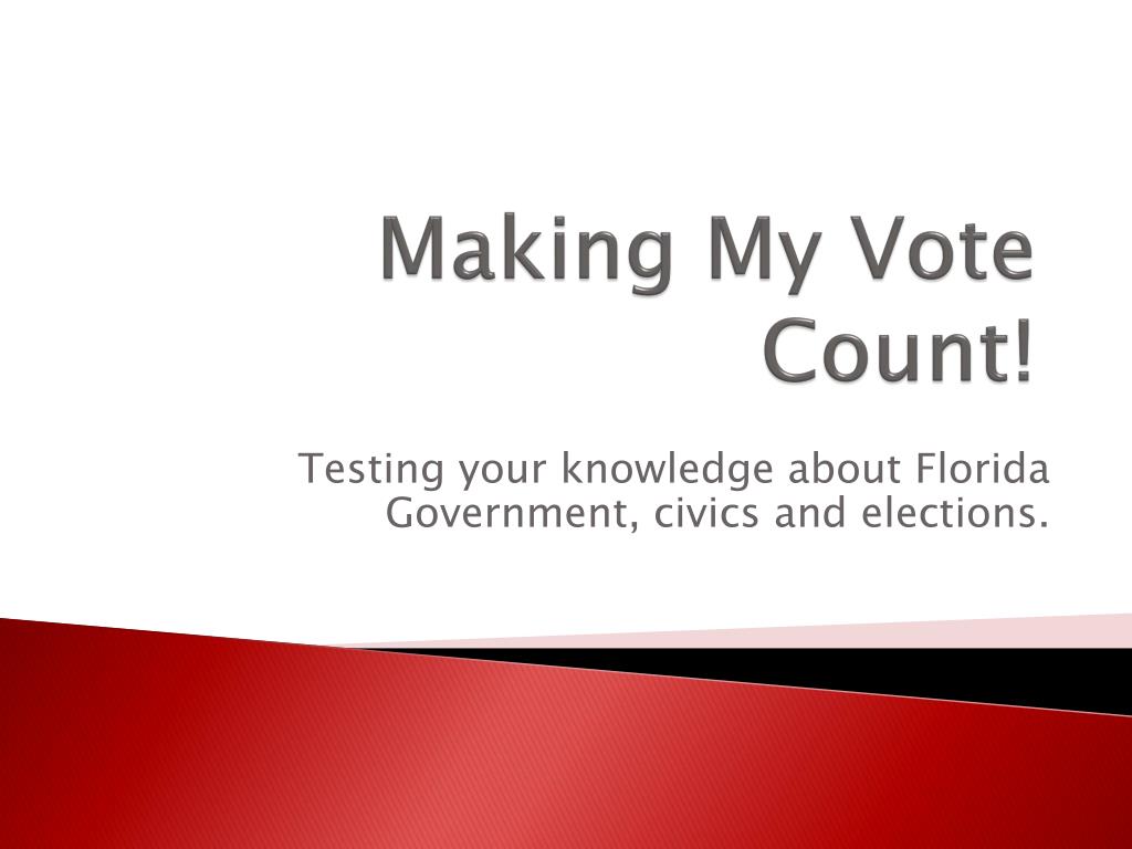 PPT - Making My Vote Count! PowerPoint Presentation, free download - ID ...