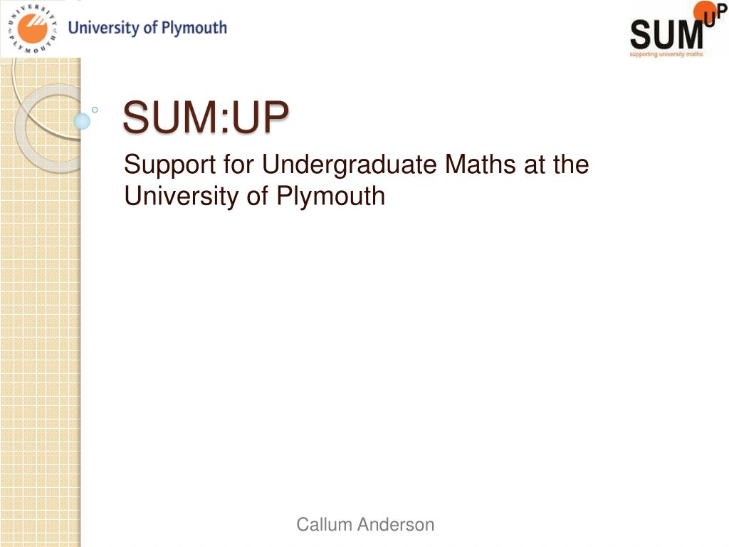 PPT - SUM:UP PowerPoint Presentation, free download - ID:695633