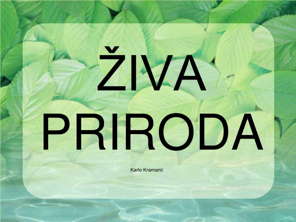 PPT - ŽIVA PRIRODA PowerPoint Presentation, free download - ID:696096