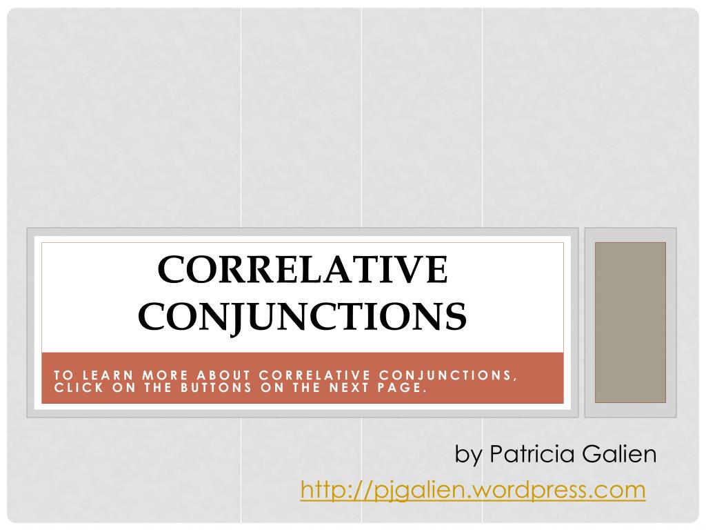 PPT - Correlative conjunctions PowerPoint Presentation, free download ...