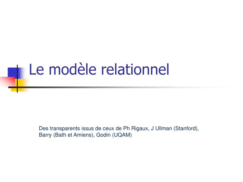 PPT - Le modèle relationnel PowerPoint Presentation, free download - ID ...