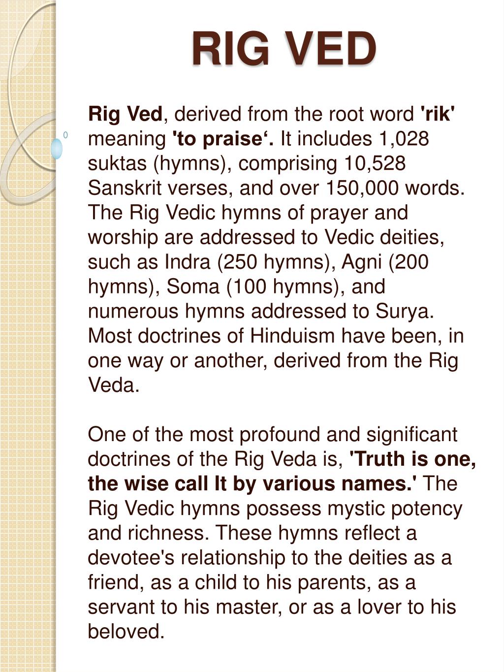 PPT - RIG VED PowerPoint Presentation, free download - ID:697553