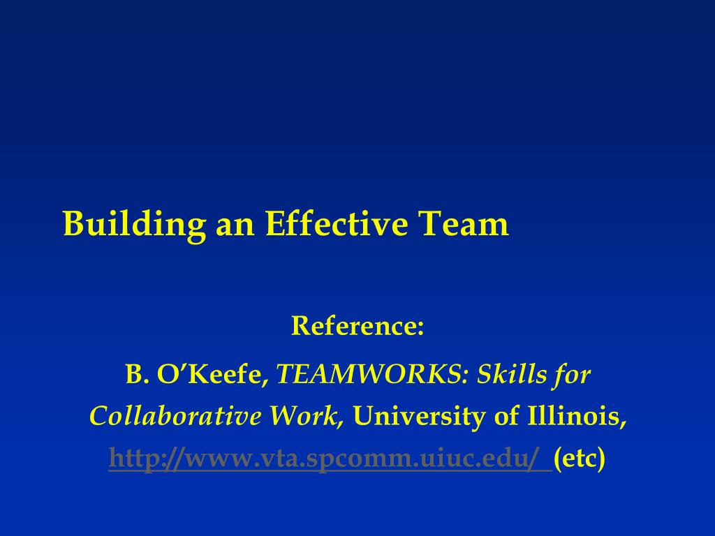 PPT - Building an Effective Team PowerPoint Presentation, free download ...