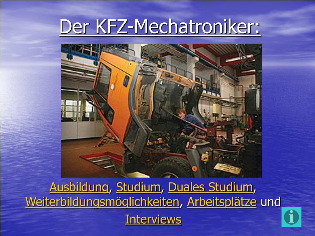 PPT - Der KFZ-Mechatroniker: PowerPoint Presentation, free download ...