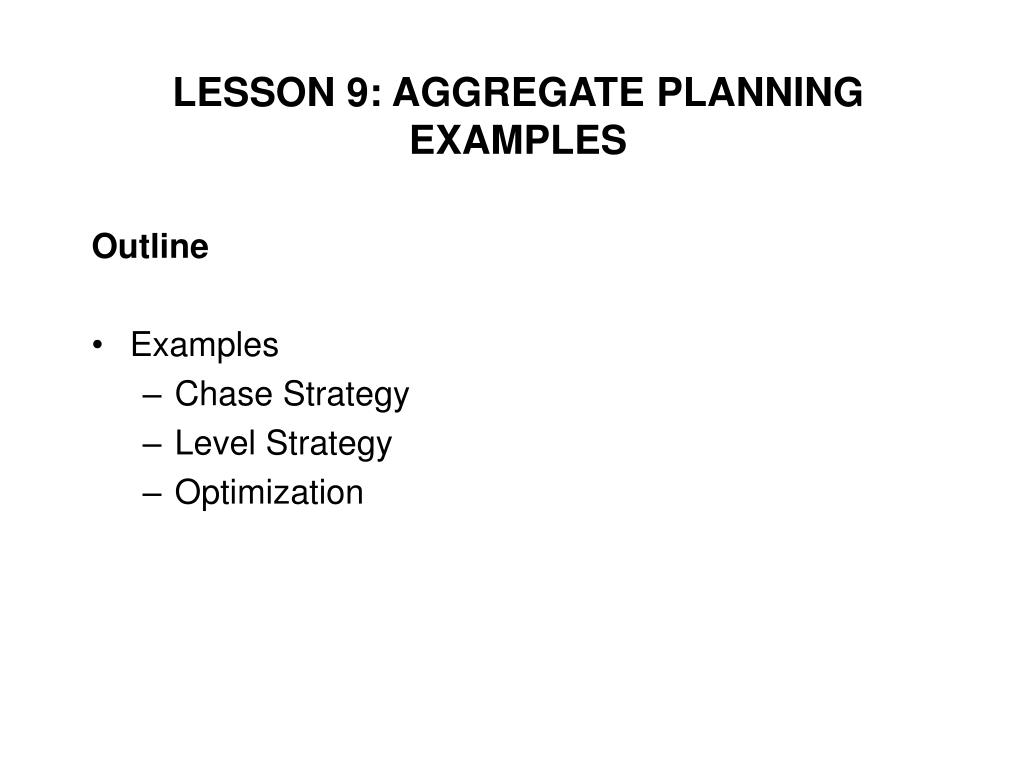 PPT - Outline Examples Chase Strategy Level Strategy Optimization ...