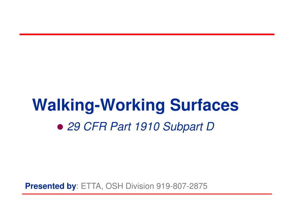 PPT - Walking-Working Surfaces PowerPoint Presentation, free download ...
