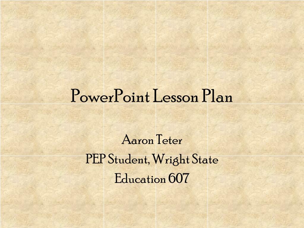 PPT - PowerPoint Lesson Plan PowerPoint Presentation, free download ...