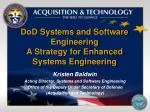 PPT - DoD Architectures and Systems Engineering Integration PowerPoint ...