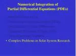 PPT - Numerical Integration of Partial Differential Equations (PDEs) PowerPoint Presentation ...