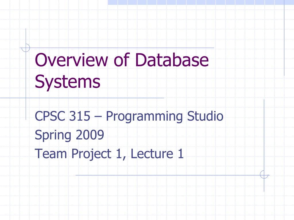 PPT - Overview of Database Systems PowerPoint Presentation, free ...