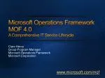 PPT - Microsoft Operations Framework 4.0 Foundations PowerPoint ...