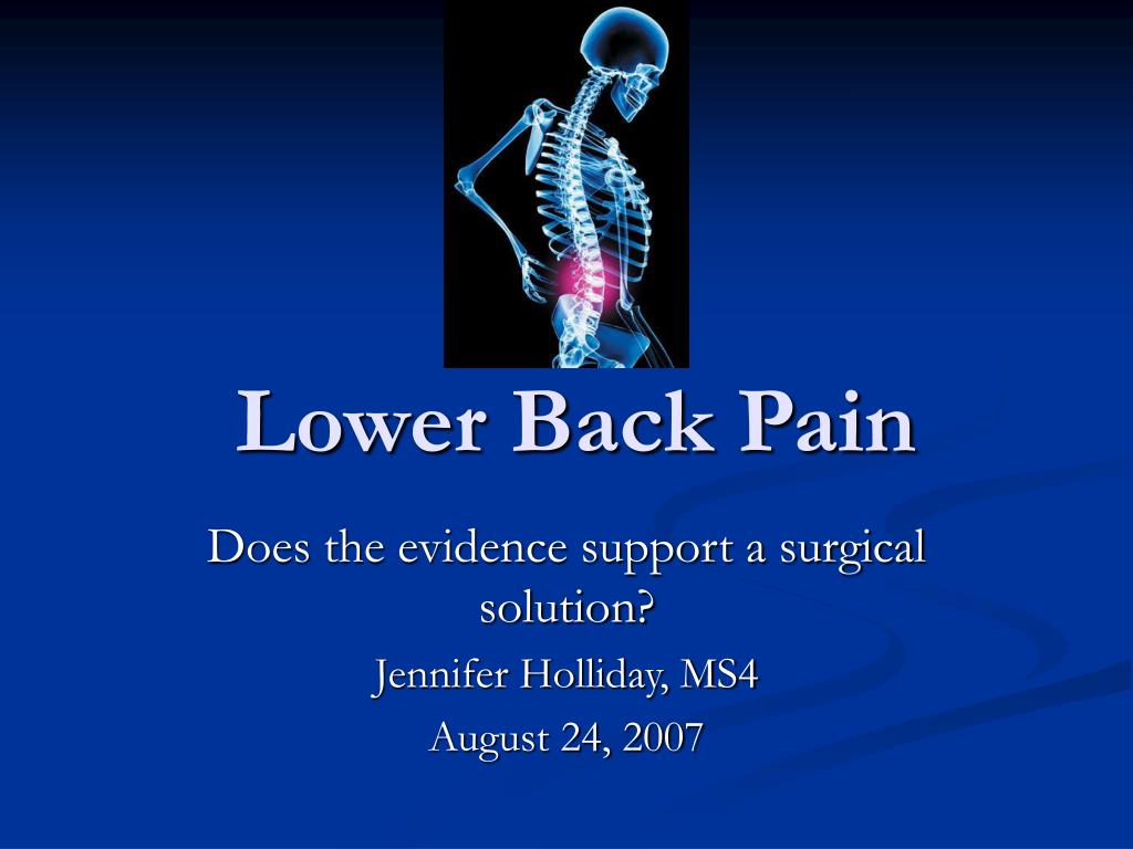 PPT - Lower Back Pain PowerPoint Presentation, free download - ID:70720