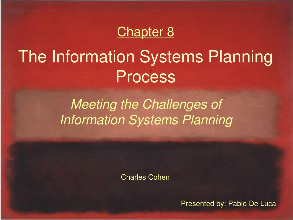 PPT - Chapter 8 The Information Systems Planning Process PowerPoint ...