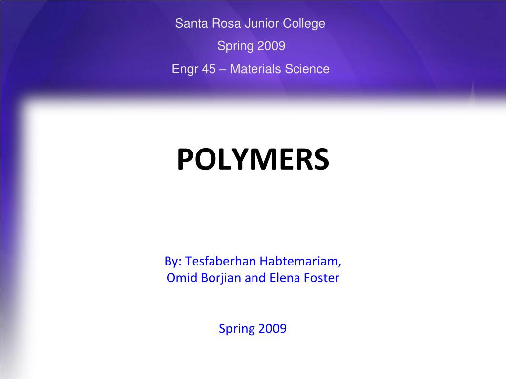 PPT - POLYMERS PowerPoint Presentation, free download - ID:708361