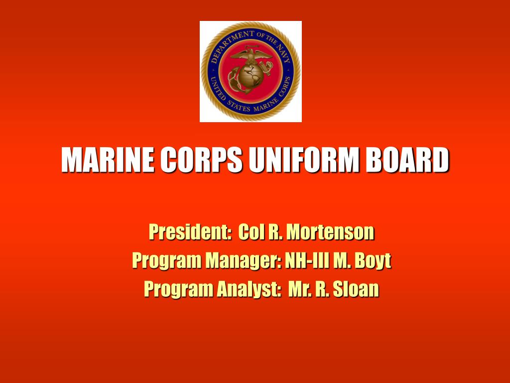 PPT - MARINE CORPS UNIFORM BOARD PowerPoint Presentation, free download ...