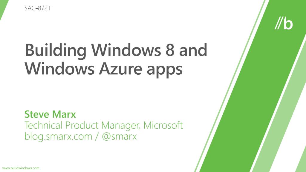 PPT - Building Windows 8 and Windows Azure apps PowerPoint Presentation ...