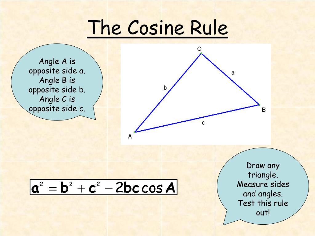PPT - The Cosine Rule PowerPoint Presentation, free download - ID:710346