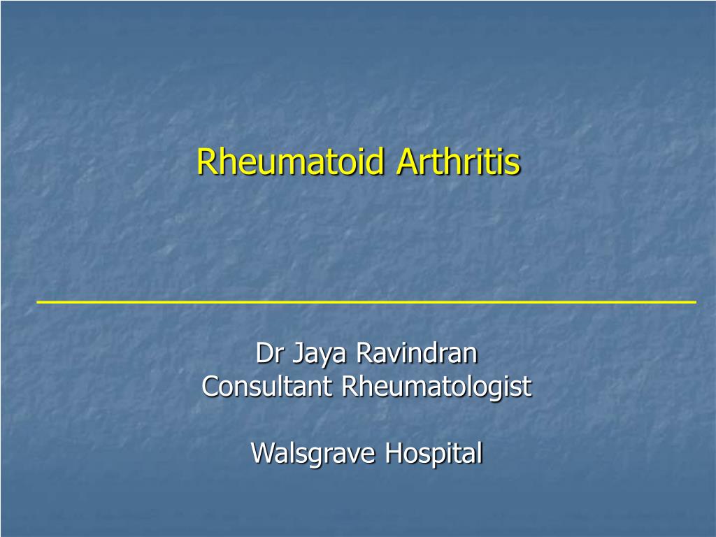 PPT - Rheumatoid Arthritis PowerPoint Presentation, free download - ID ...
