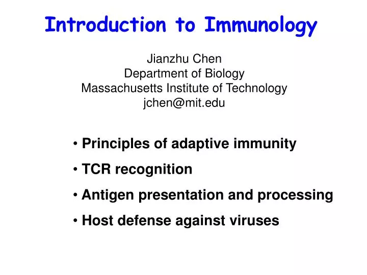 PPT - Introduction to Immunology PowerPoint Presentation, free download ...