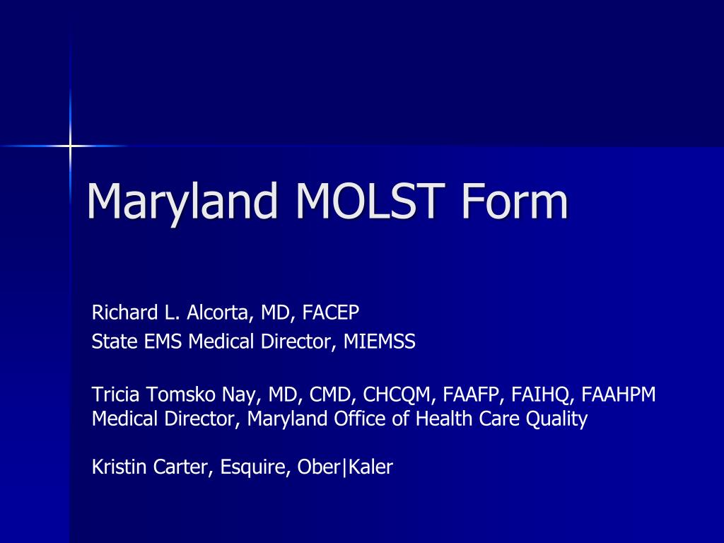 PPT - Maryland MOLST Form PowerPoint Presentation, free download - ID ...