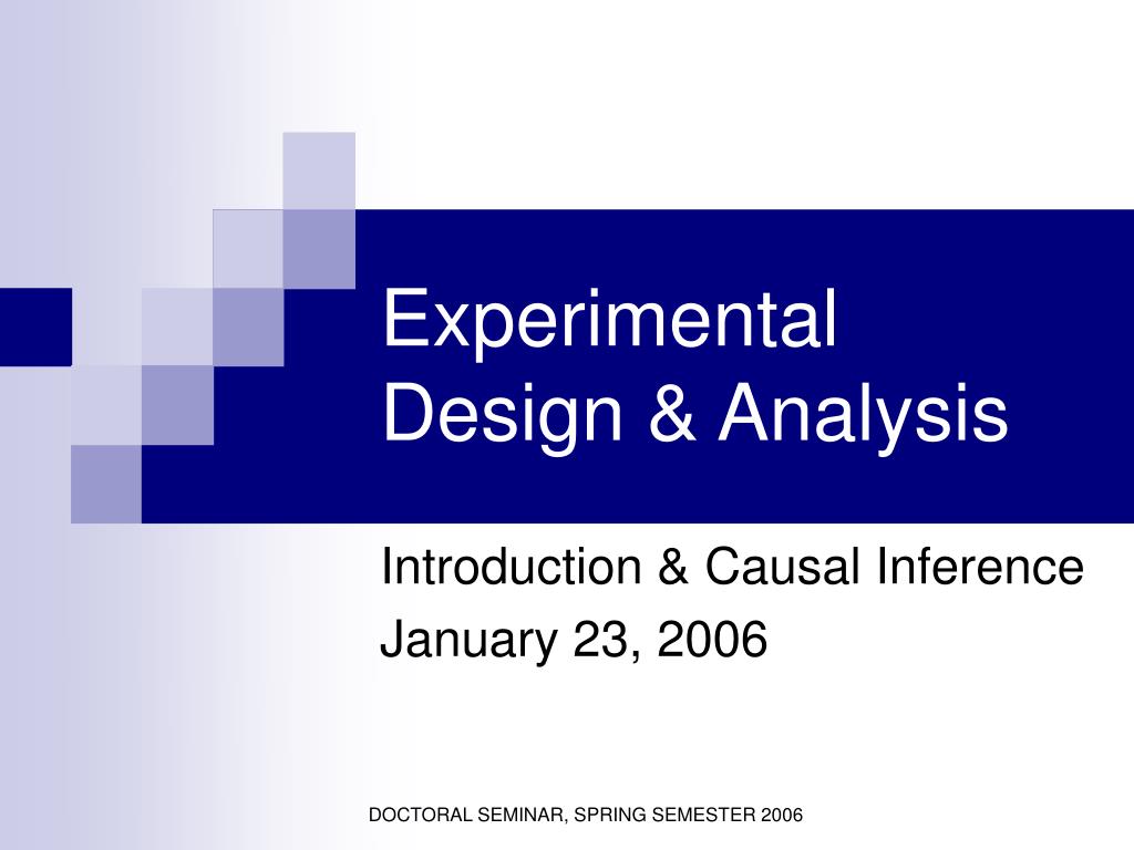 PPT - Experimental Design & Analysis PowerPoint Presentation, free ...