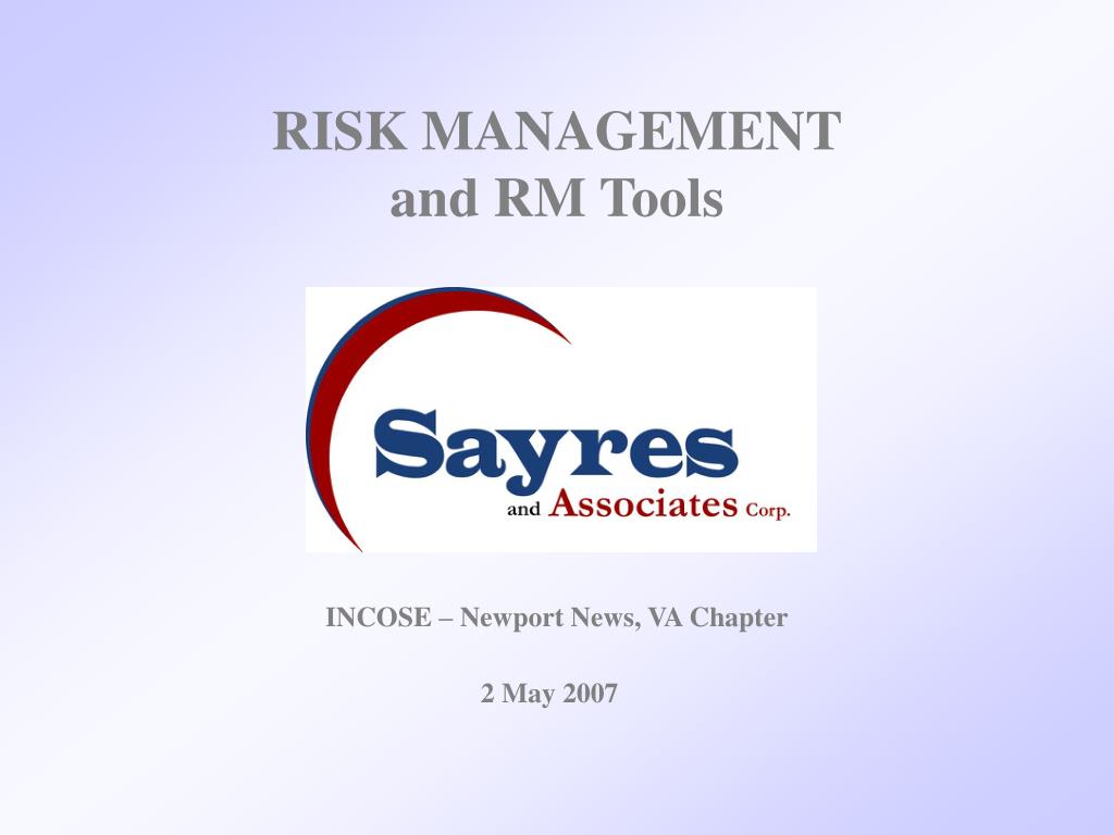 PPT - RISK MANAGEMENT and RM Tools PowerPoint Presentation, free ...