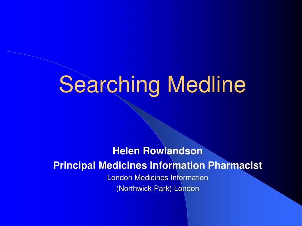 PPT - Searching Medline PowerPoint Presentation, free download - ID:716356