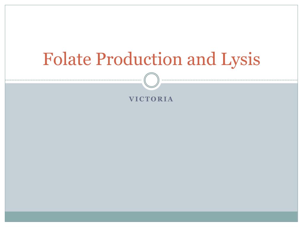 PPT - Folate Production and Lysis PowerPoint Presentation, free ...
