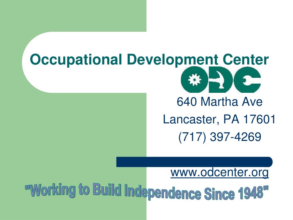 PPT - Occupational Development Center PowerPoint Presentation, free ...