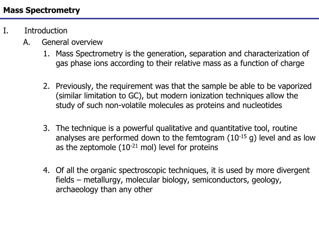 PPT - Mass Spectrometry PowerPoint Presentation, free download - ID:720394