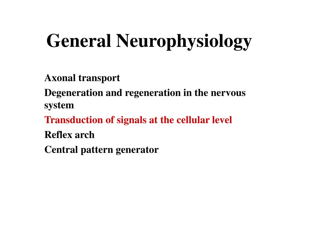 PPT - Neurophysiology: Axonal Transport and Signal Transduction in ...