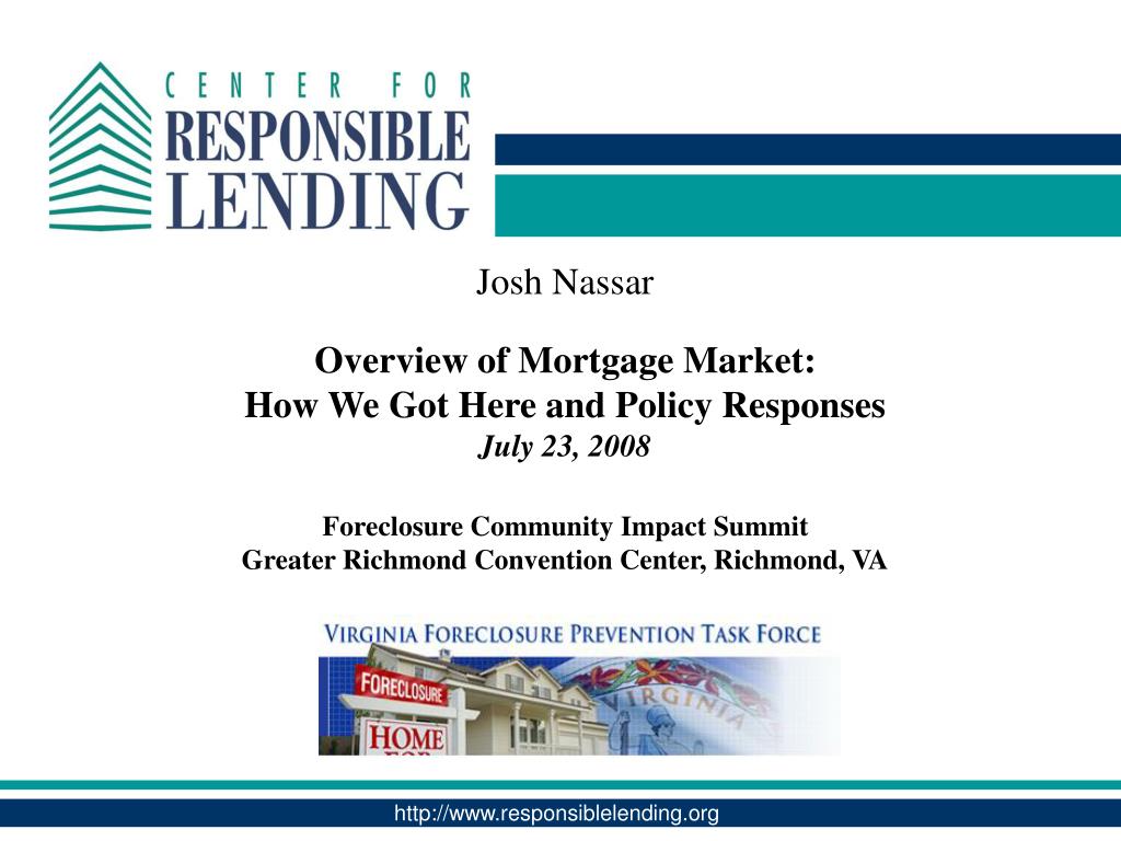PPT - Josh Nassar Overview of Mortgage Market: How We Got Here and ...