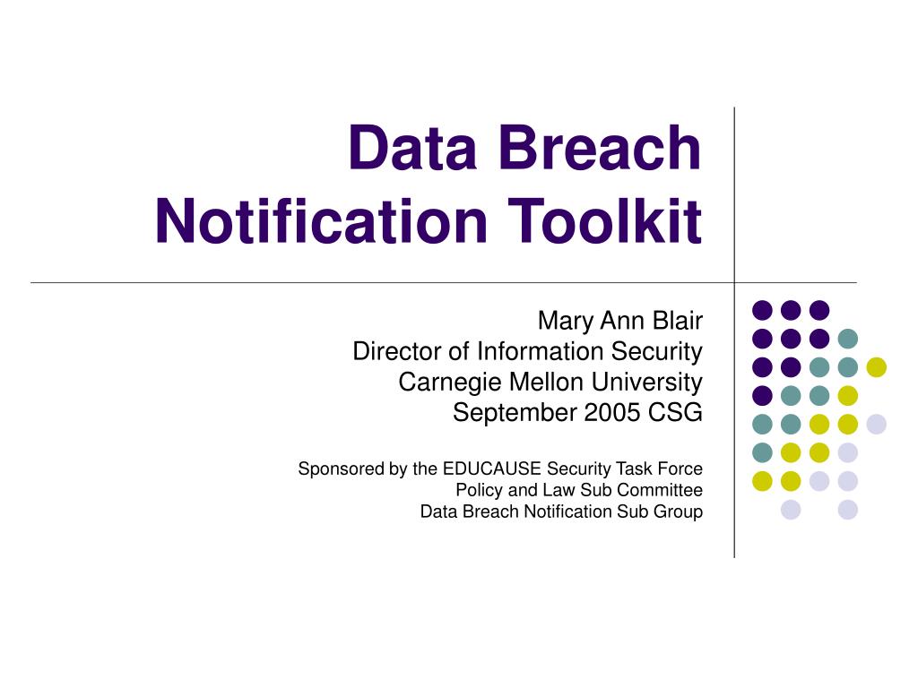 PPT - Data Breach Notification Toolkit PowerPoint Presentation, free ...