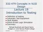 PPT - 332:479 Concepts in VLSI Design Lecture 5 MIPS Processor Example ...